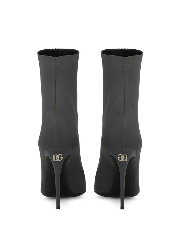 Dolce & Gabbana Sock Ankle Boots - Grey