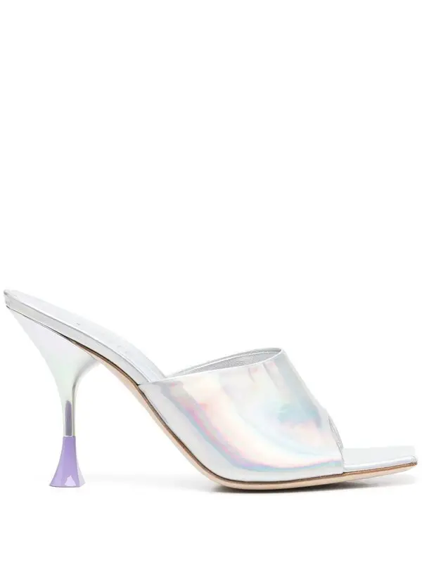 3JUIN Open-toe 100mm Heel Mules