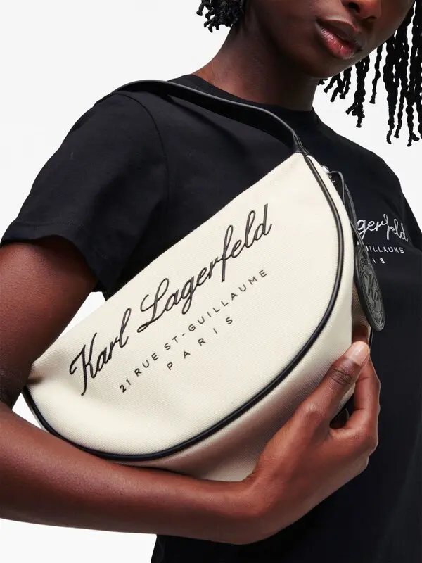 Karl Lagerfeld Hotel Karl Half Moon Shoulder Bag