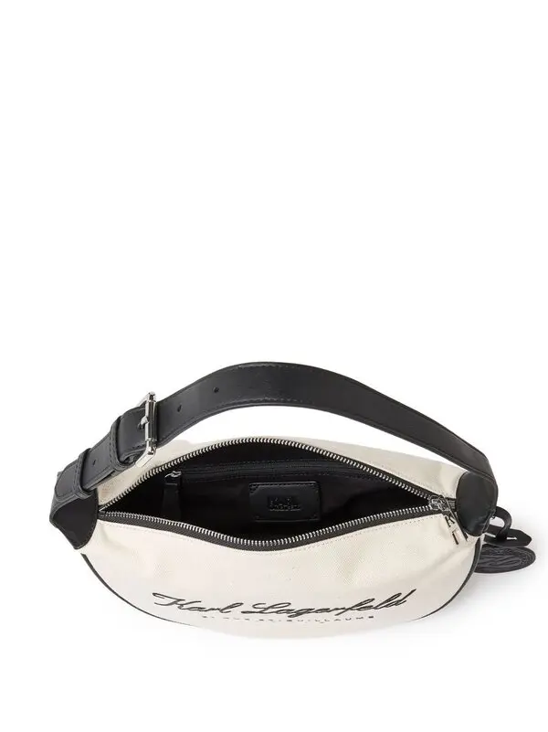 Karl Lagerfeld Hotel Karl Half Moon Shoulder Bag