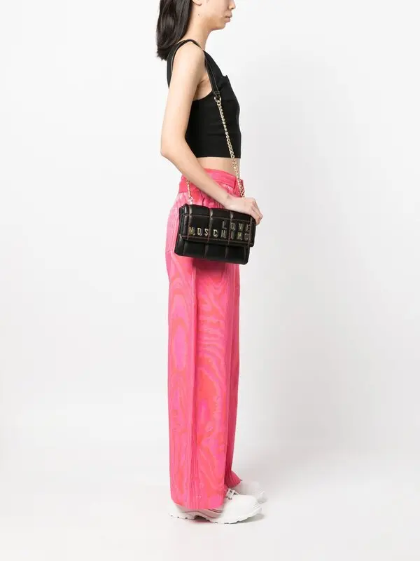 Moschino Quilted Leather Crossbody Bag