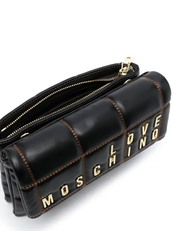 Moschino Quilted Leather Crossbody Bag
