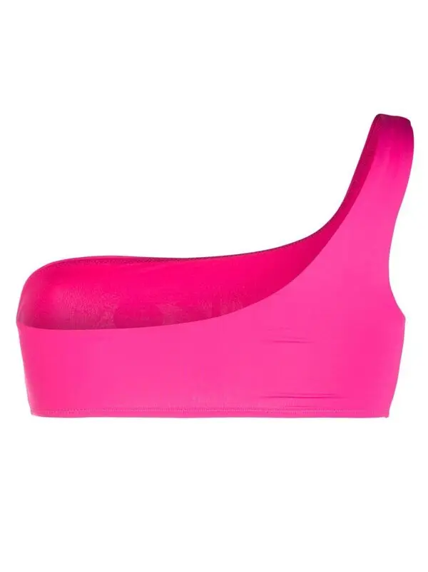 Pinko One-shoulder Logo Bikini Top