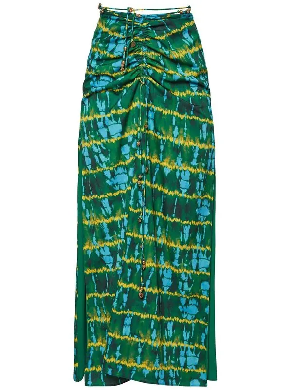 Altuzarra Graphic-print Ankle-length Skirt - Green