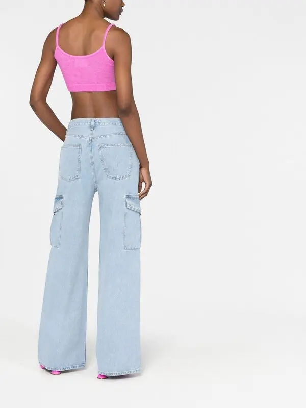 AGOLDE Wide-leg Stonewashed Jeans