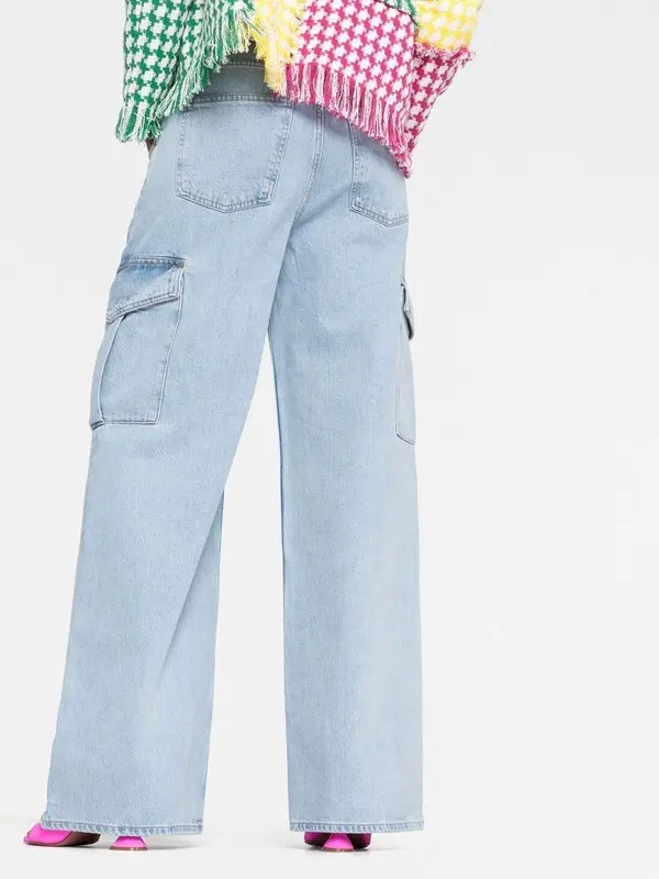 AGOLDE Wide-leg Stonewashed Jeans