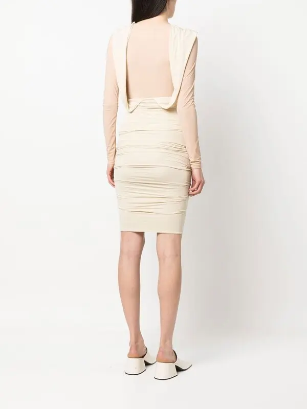 MAISON MARGIELA Long-sleeve Ruched Dress