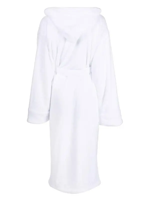 SOHO HOME Belted-waist Hooded Robe - White