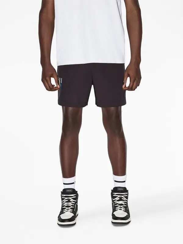 Amiri Drip Logo Print Swimming Trunks