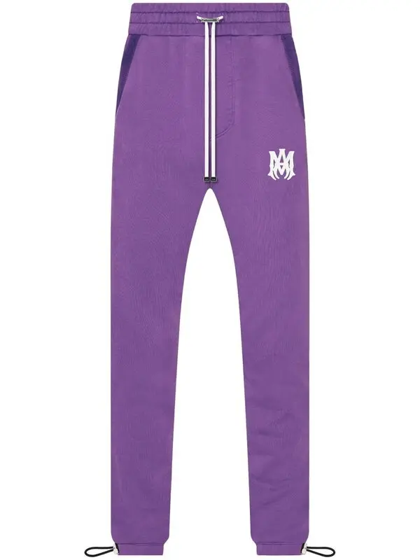 Amiri Monogram-print Drawstring Sweatpants - Purple