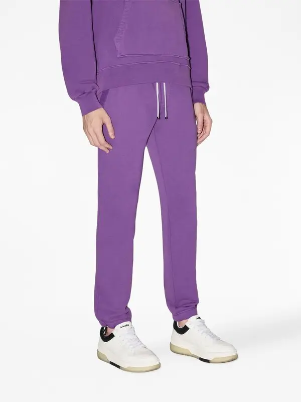 Amiri Monogram-print Drawstring Sweatpants - Purple