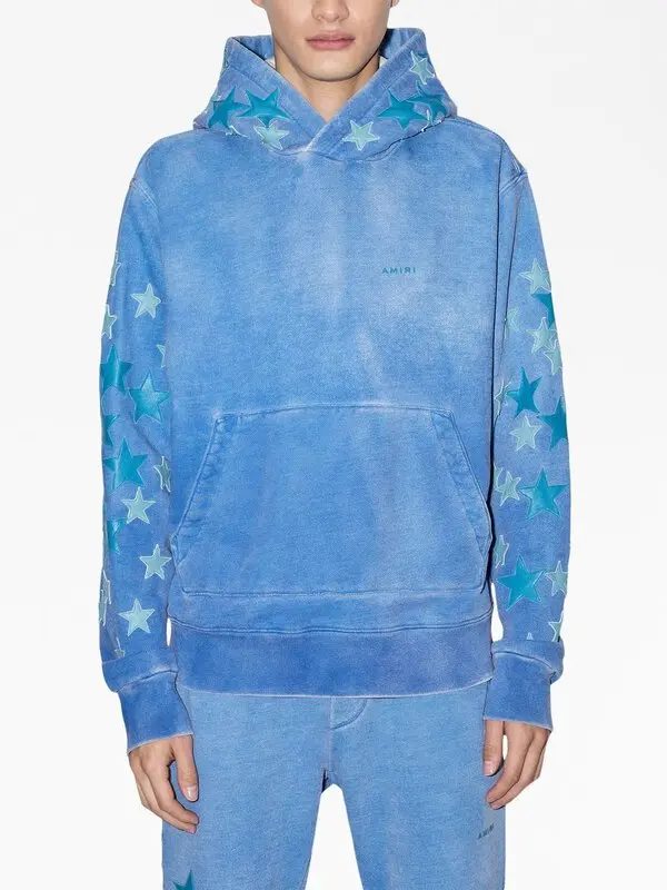 Amiri Spray-paint-effect Cotton Hoodie