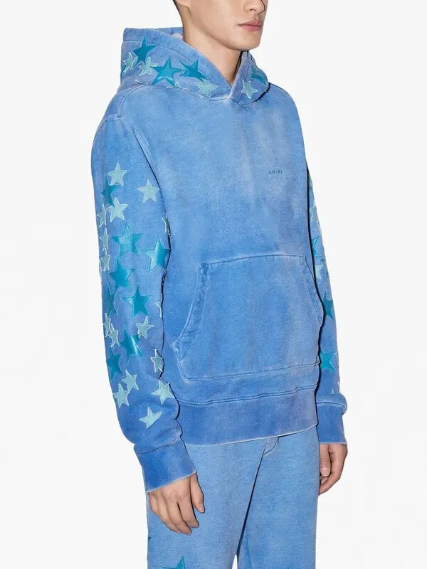 Amiri Spray-paint-effect Cotton Hoodie