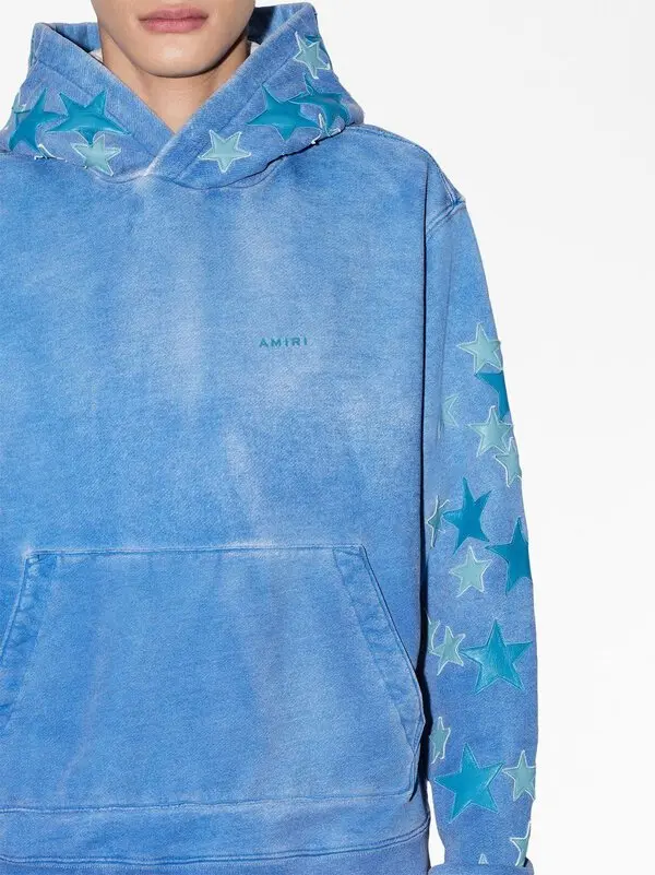 Amiri Spray-paint-effect Cotton Hoodie