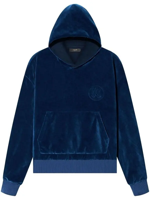 Amiri Velour Pouch-pocket Hoodie