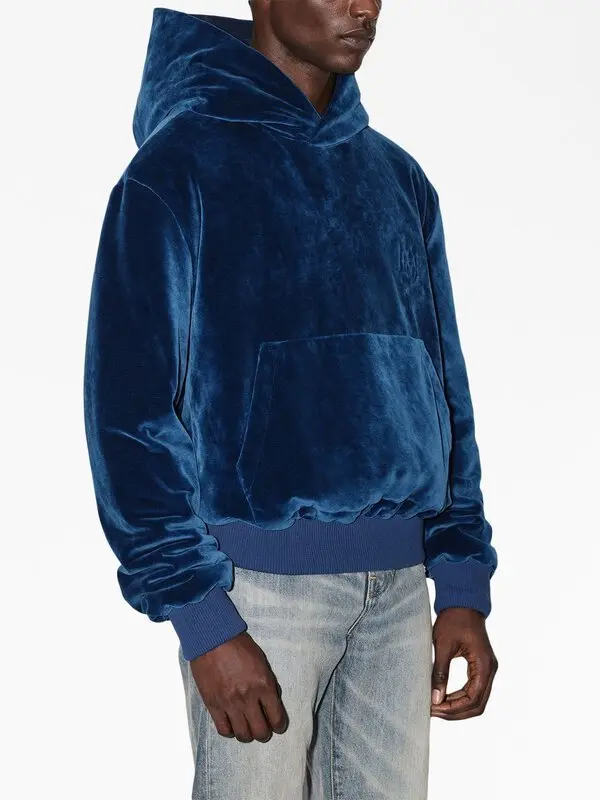 Amiri Velour Pouch-pocket Hoodie