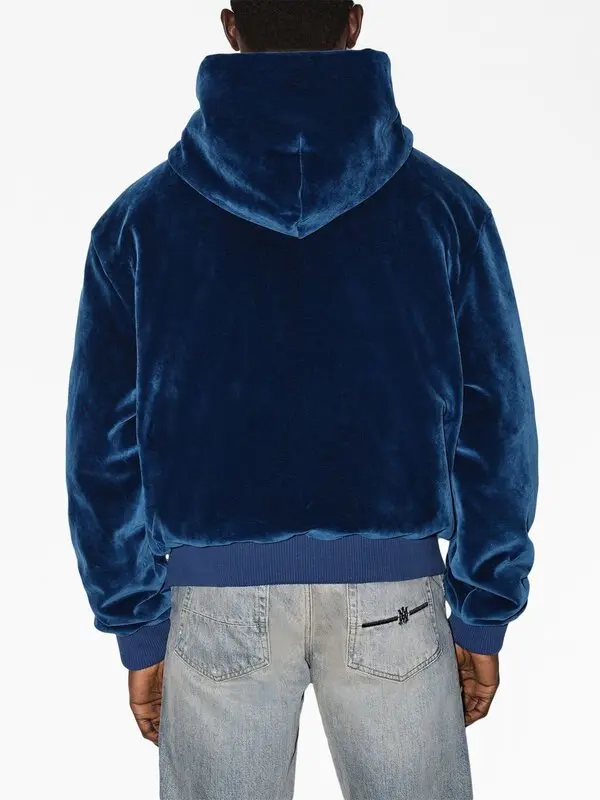 Amiri Velour Pouch-pocket Hoodie