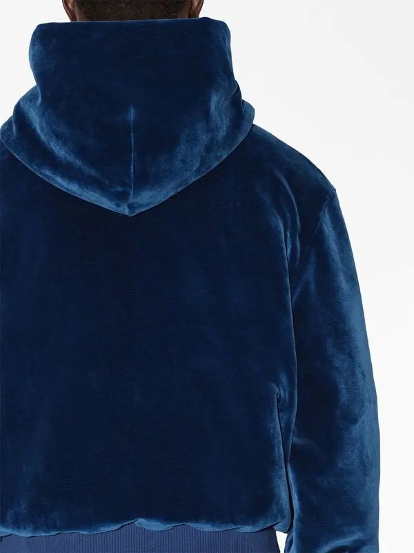 Amiri Velour Pouch-pocket Hoodie