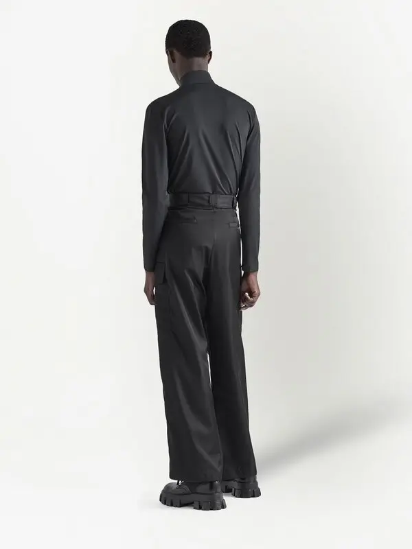 Prada Triangle-logo Roll-neck Top