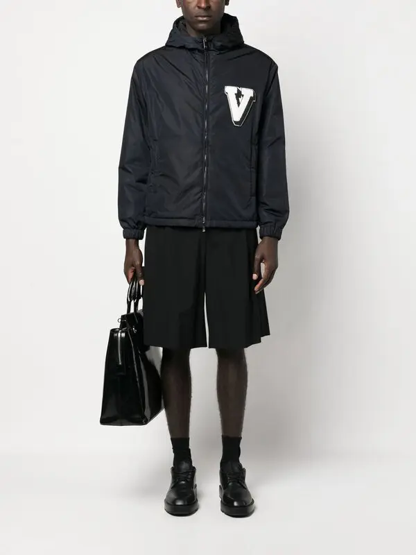 Valentino Garavani Logo-patch Hooded Jacket