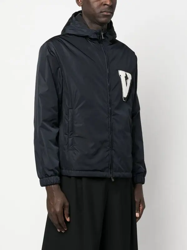 Valentino Garavani Logo-patch Hooded Jacket