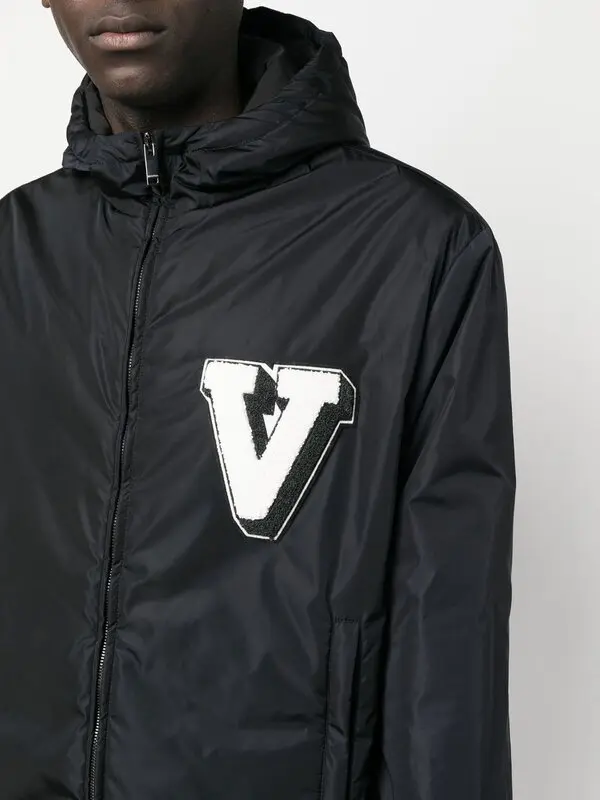 Valentino Garavani Logo-patch Hooded Jacket