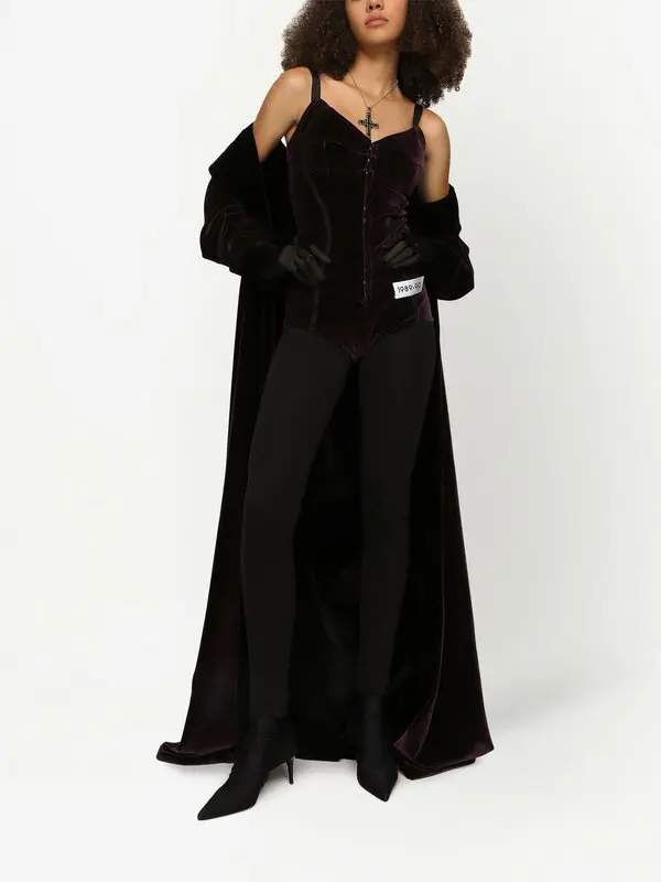 Dolce & Gabbana Long Velvet Coat