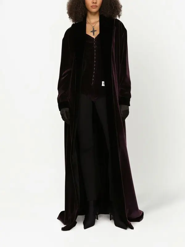 Dolce & Gabbana Long Velvet Coat