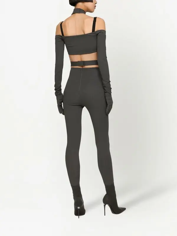 Dolce & Gabbana Halterneck Crop Top - Grey
