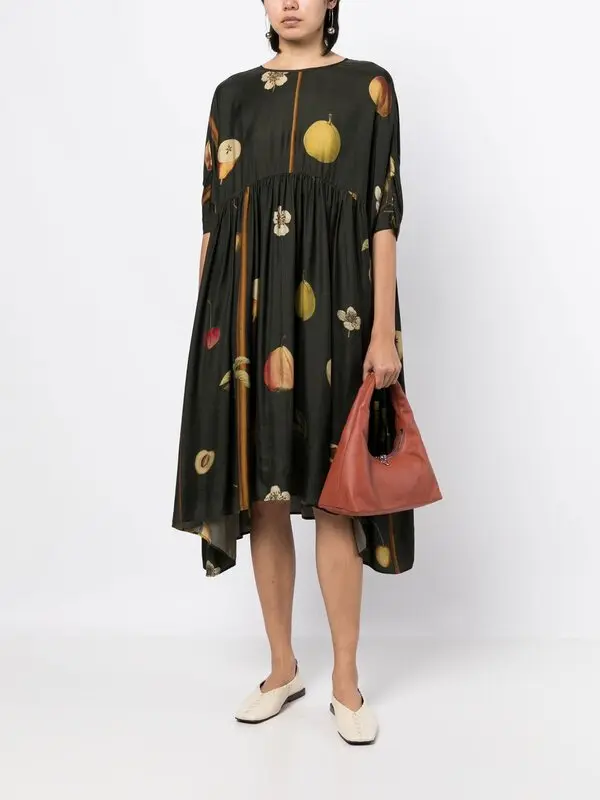 UMA WANG Fruit-print Maxi Dress