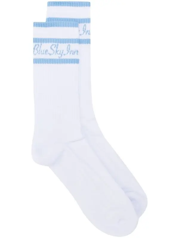 BLUE SKY INN Logo-print Ankle Socks - White
