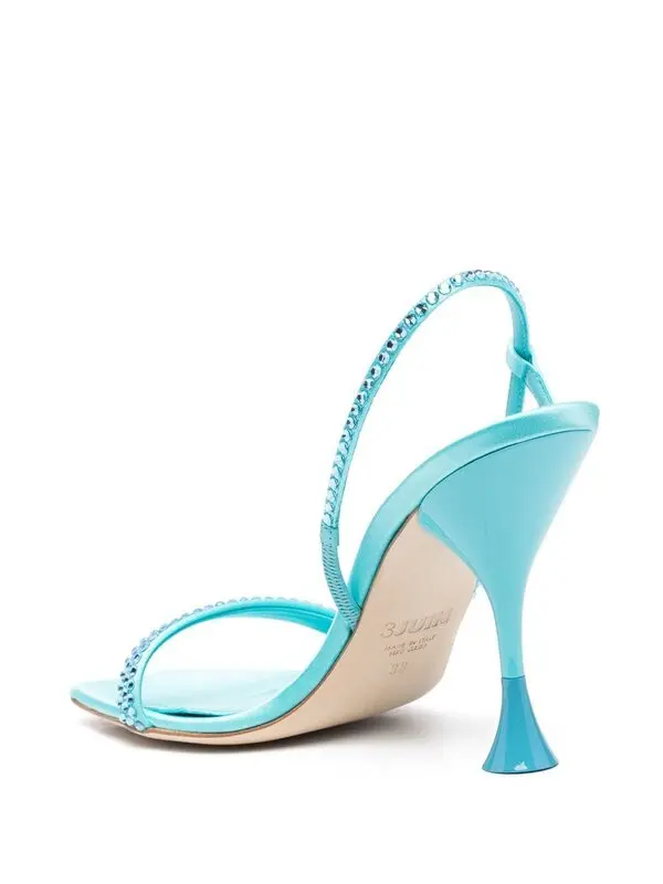 3JUIN Eloise Crystal-embellishment Sandals - Blue