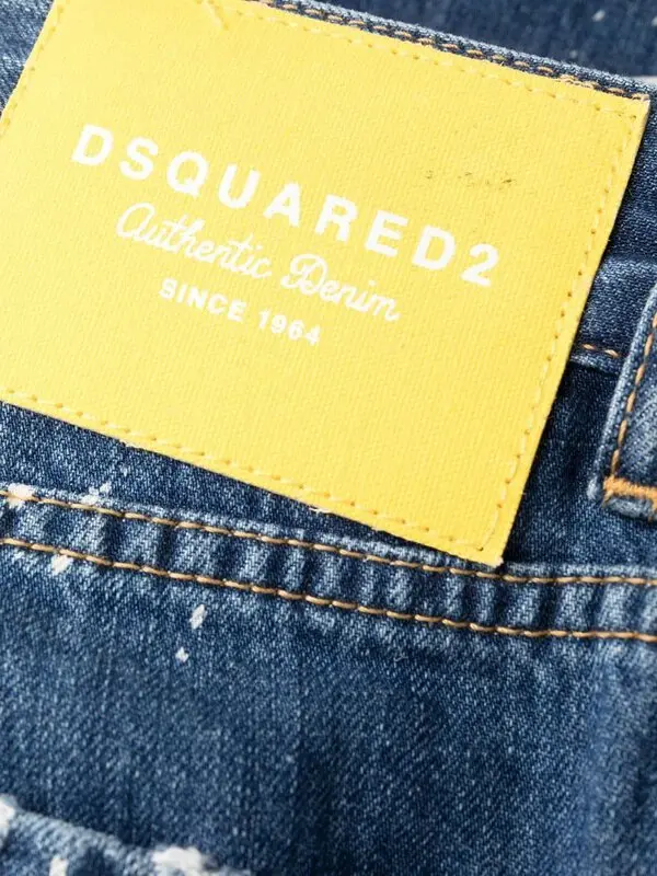 Dsquared2 Paint Splatter Cropped Jeans