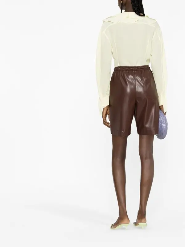 Victoria Beckham Ruffled V-neck Blouse - Yellow