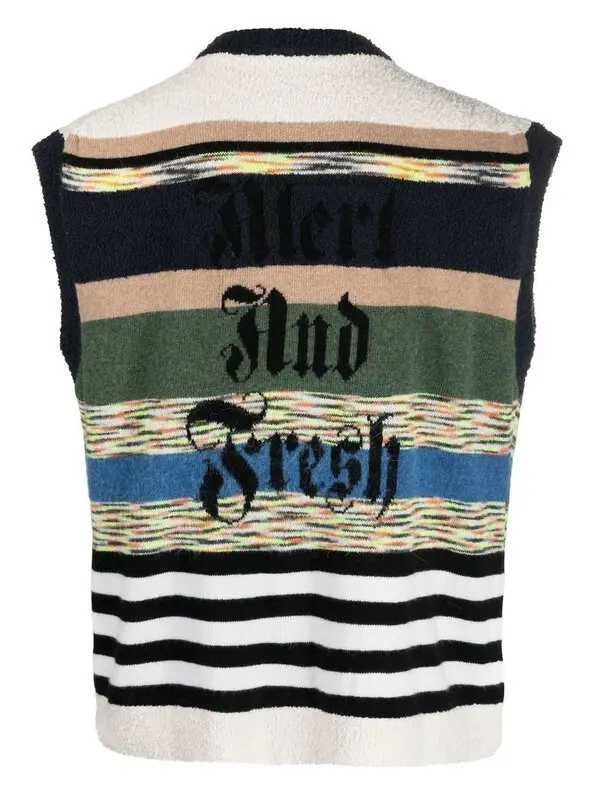 SOULLAND Slogan-print Knitted Vest