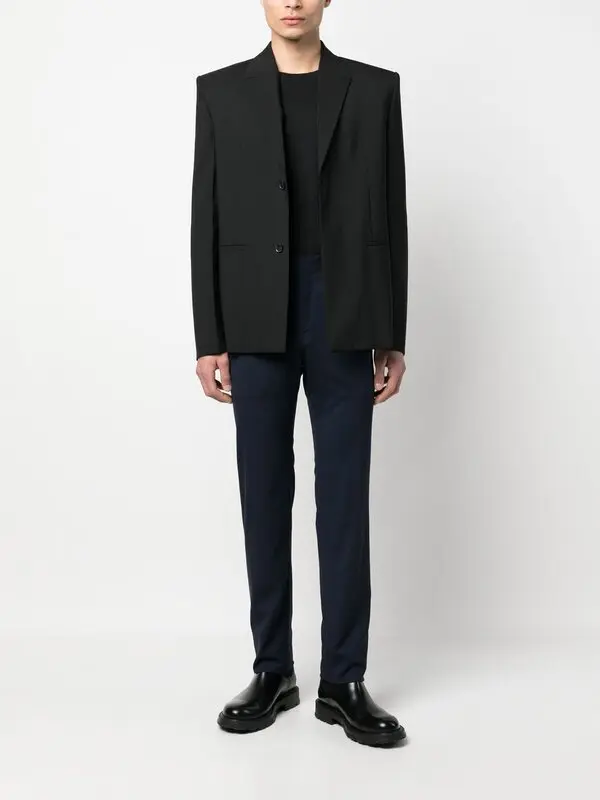 PT TORINO Straight-leg Virgin-wool Trousers - Blue