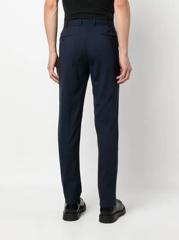 PT TORINO Straight-leg Virgin-wool Trousers - Blue