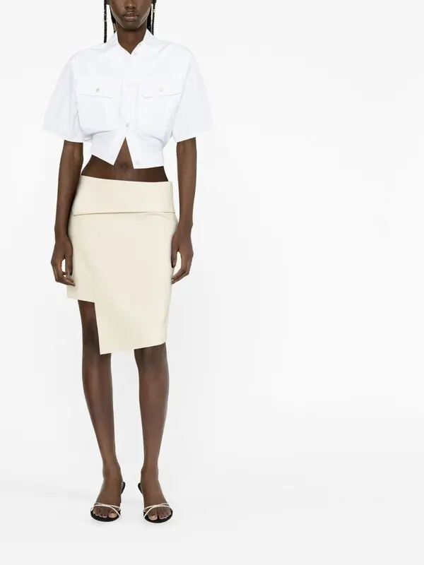Off-White Toybox Cinched Cropped Shirt