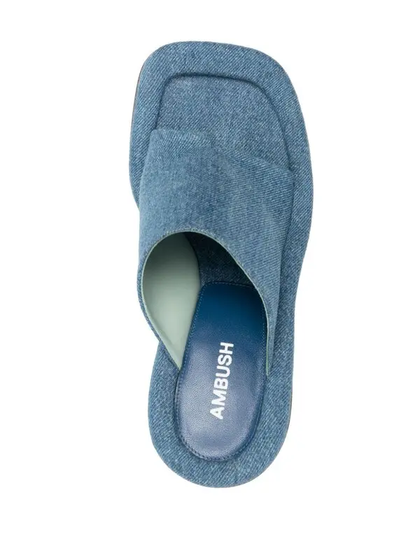 AMBUSH Cushion Denim Sandals - Blue