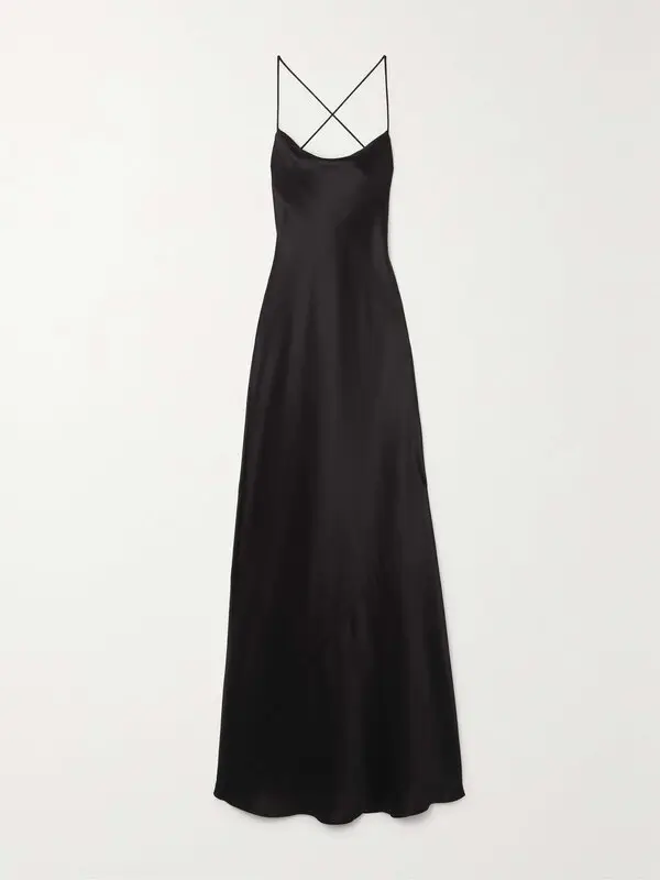 strapless open back dress Cuyana Silk Cut Out Maxi Dress main image 0
