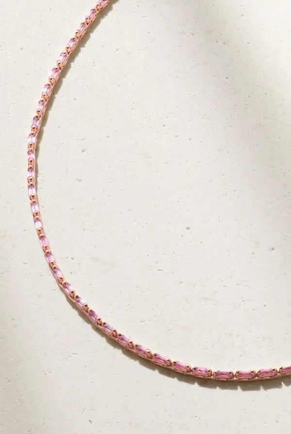 SUZANNE KALAN 18-karat Sapphire Tennis Necklace