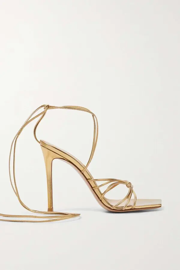 GIANVITO ROSSI Sylvie 105 Metallic Leather Sandals