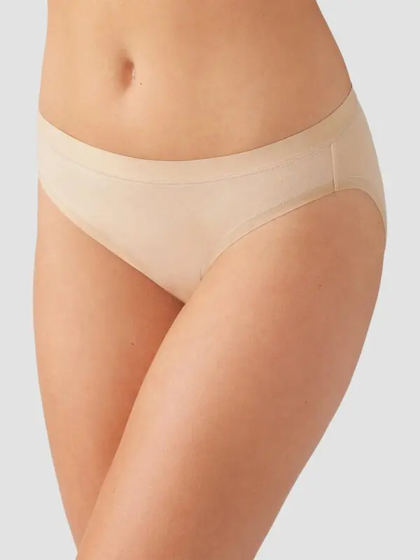 Wacoal Understated Cotton Bikini Briefs - Sand