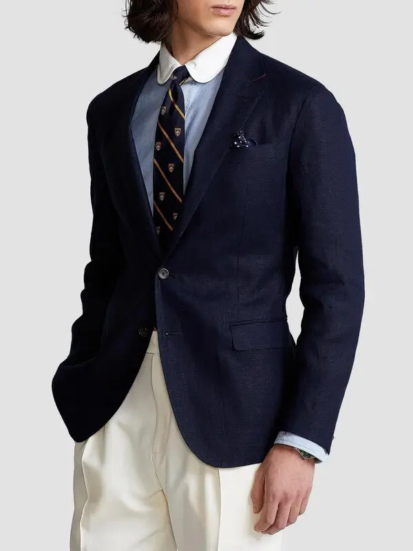 Polo Ralph Lauren Linen Single-breasted Sportscoat - Navy