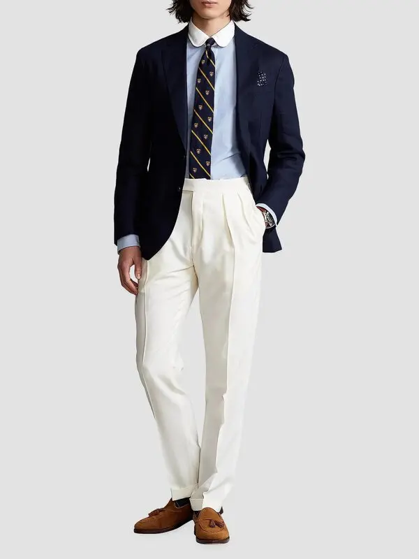 Polo Ralph Lauren Linen Single-breasted Sportscoat - Navy
