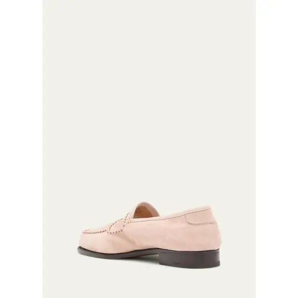 John Lobb Bath Suede Penny Loafers - Ltpink