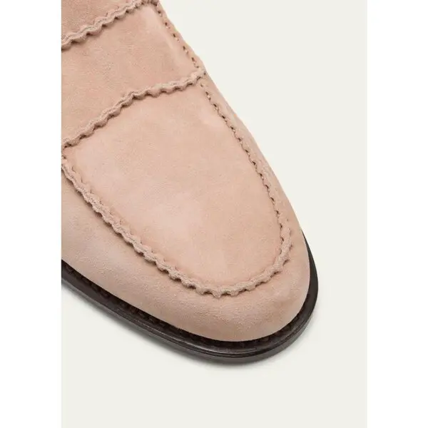 John Lobb Bath Suede Penny Loafers - Ltpink