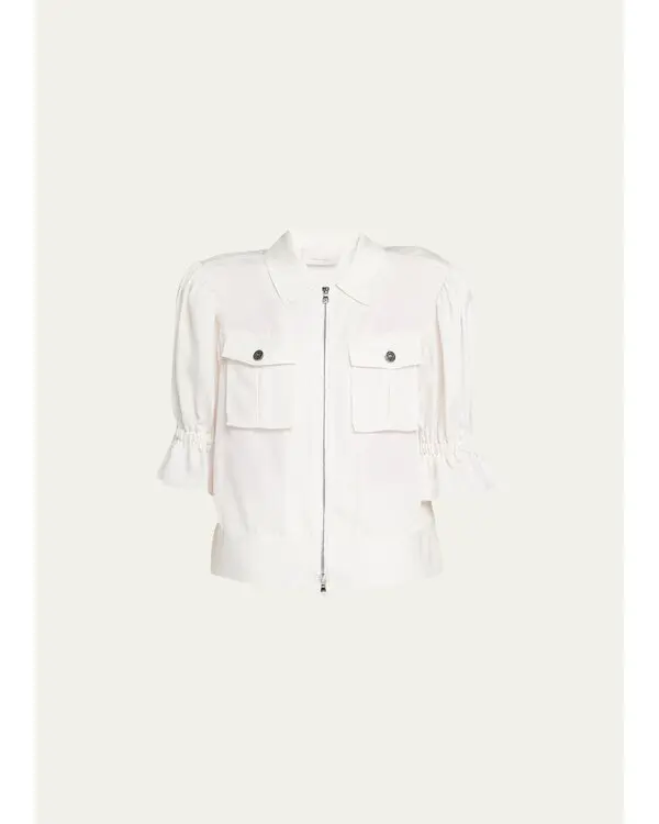 Cinq À Sept Holly Sateen Jacket - Ivory