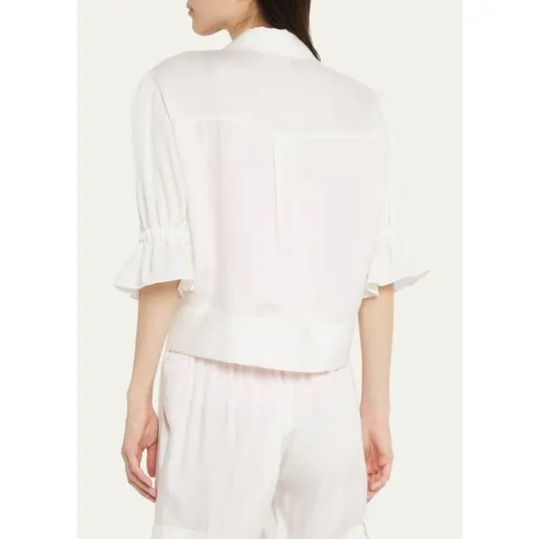 Cinq À Sept Holly Sateen Jacket - Ivory