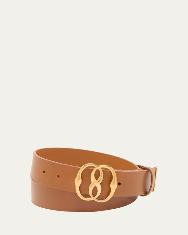 Bally Interlock Buckle Leather Belt